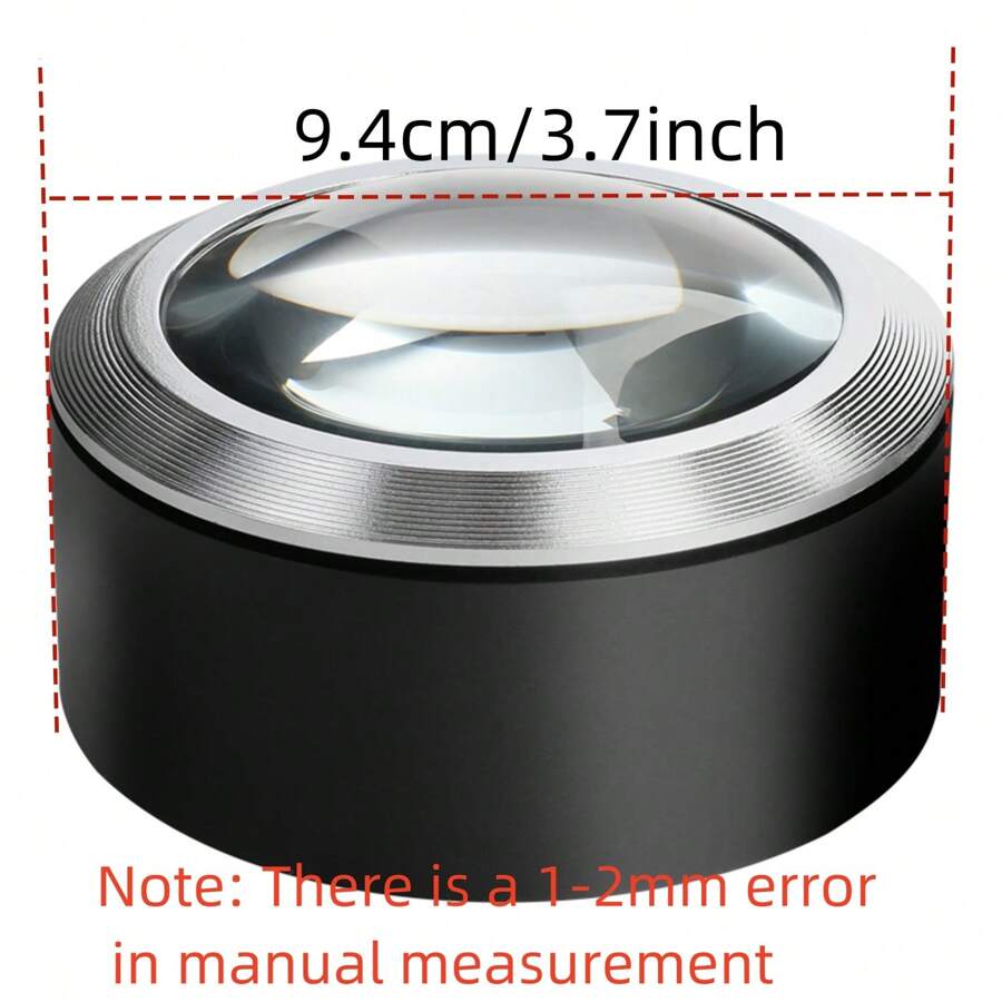 1pc 5X Dome Magnifying Glass 3 LED Lighted Hand Held Desktop Magnifier ...