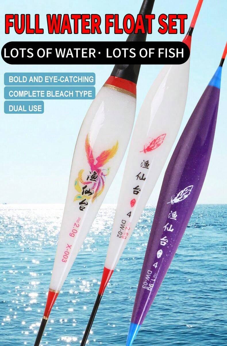 13pcs Fishing Wild Luminous Float High Sensitivity Eye-Catching Bold Float Nano Crucian Carp ...