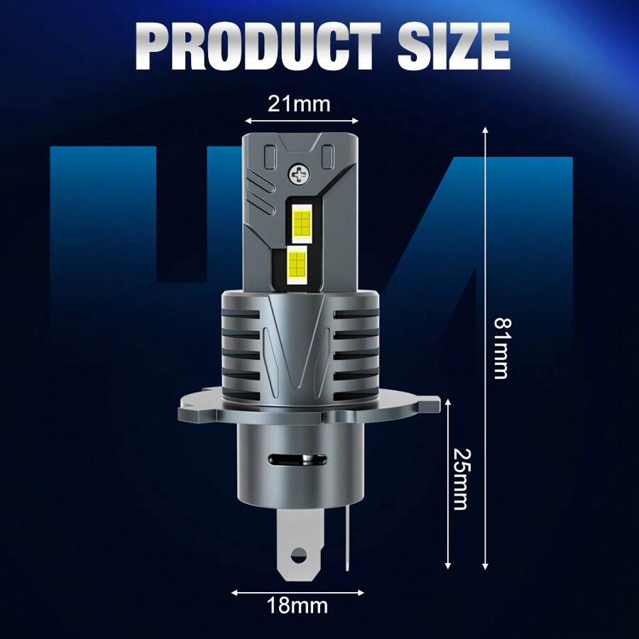 S&D H4 9003 HB2 LED Headlight Bulbs Canbus High Low Beam Super Bright Car Lights CSP Chips Turbo ...