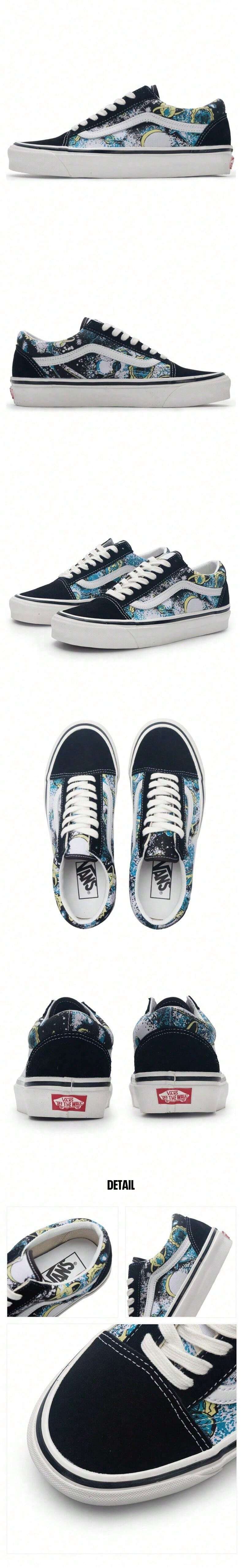 Vans Unisex Old Skool Classic Black & White Sneakers | SHEIN