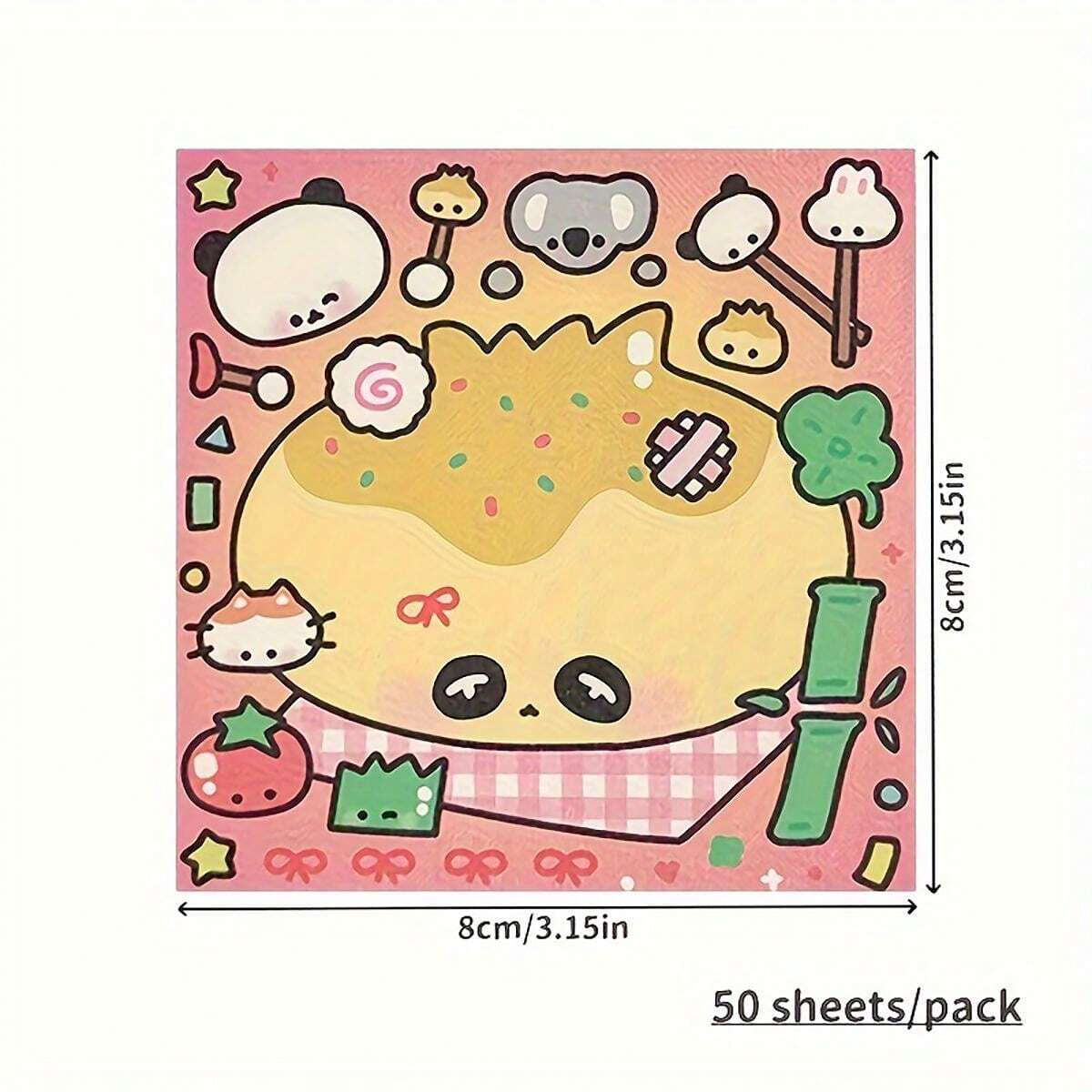 20 blocs-notes à notes autocollantes mignons et simples - 50 feuilles ...