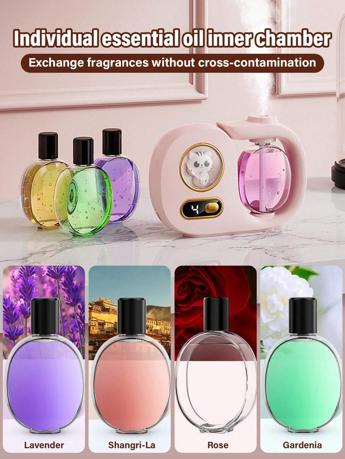 USB Rechargeable Aromatherapy Diffuser, Humidifier, Air Freshener, Air ...