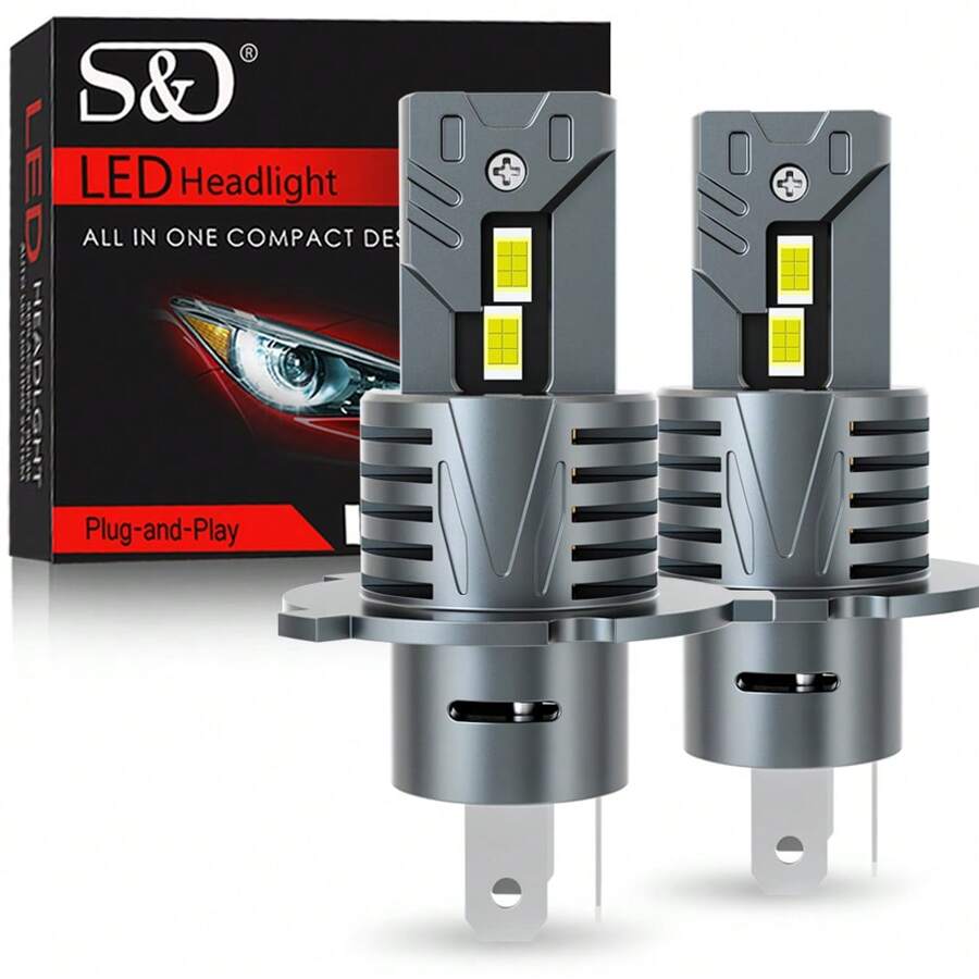 S&D H4 9003 HB2 LED Headlight Bulbs Canbus High Low Beam Super Bright ...