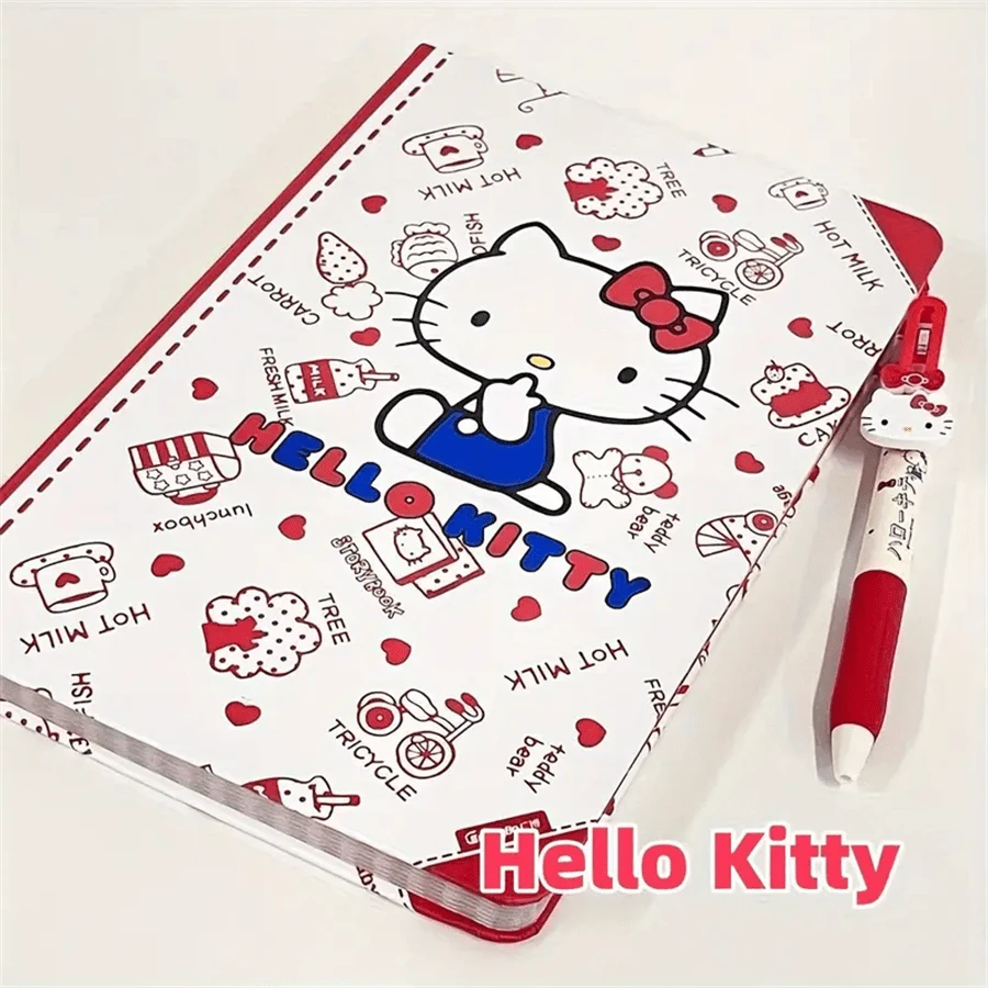 Sanrio 1pc Sanrio Kitty Notebook, Cute Hard Cover Student Notebook ...