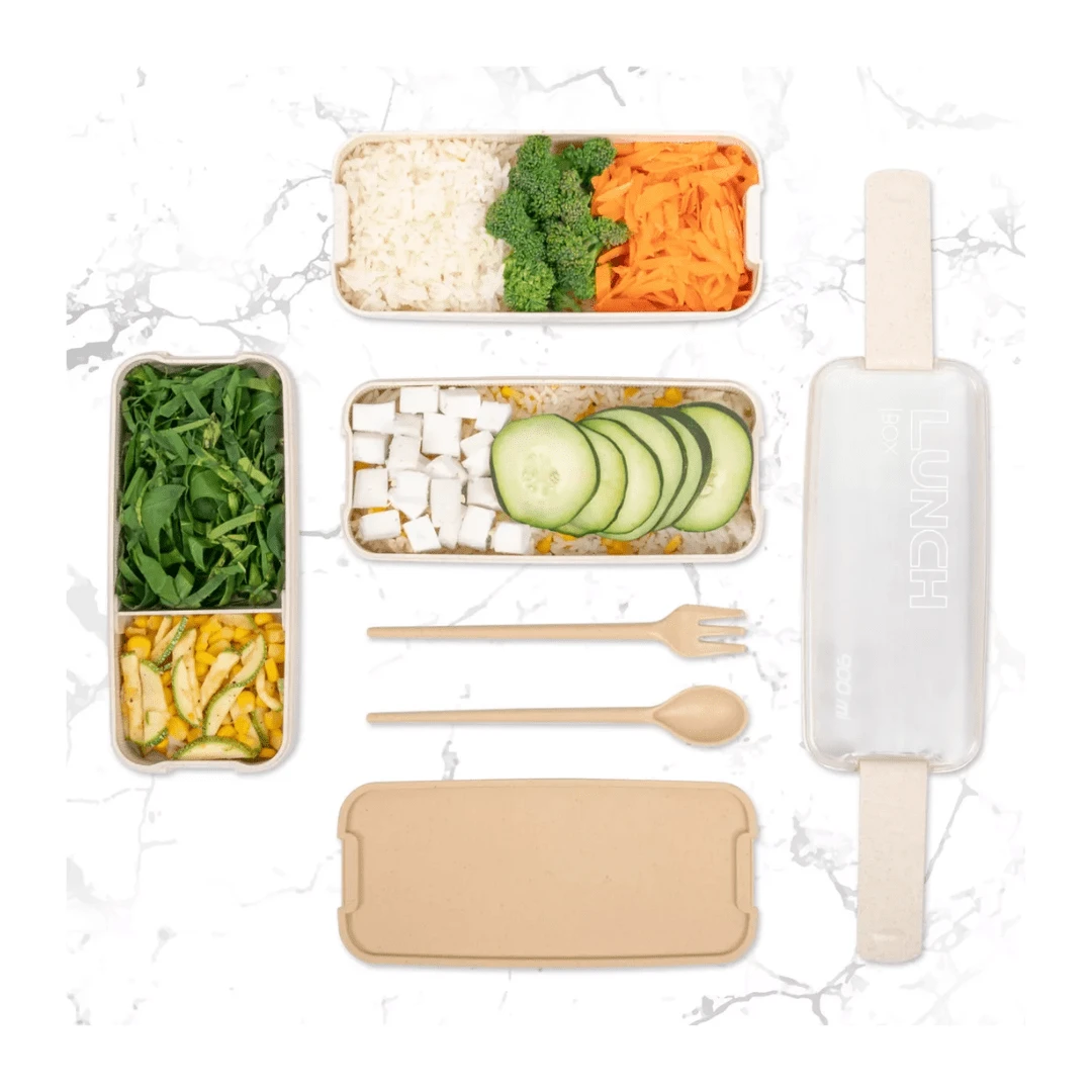 Toppers Lunch box fiambrera 900ml 3 pisos desmontables con cubiertos ...