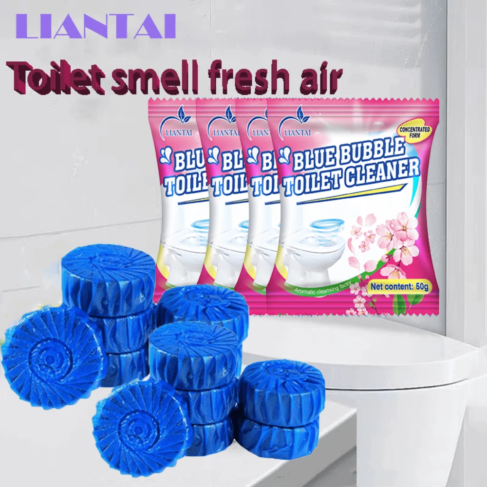 Roze verpakt, zuiver blauw toiletreiniger met blauw schuim voor ...