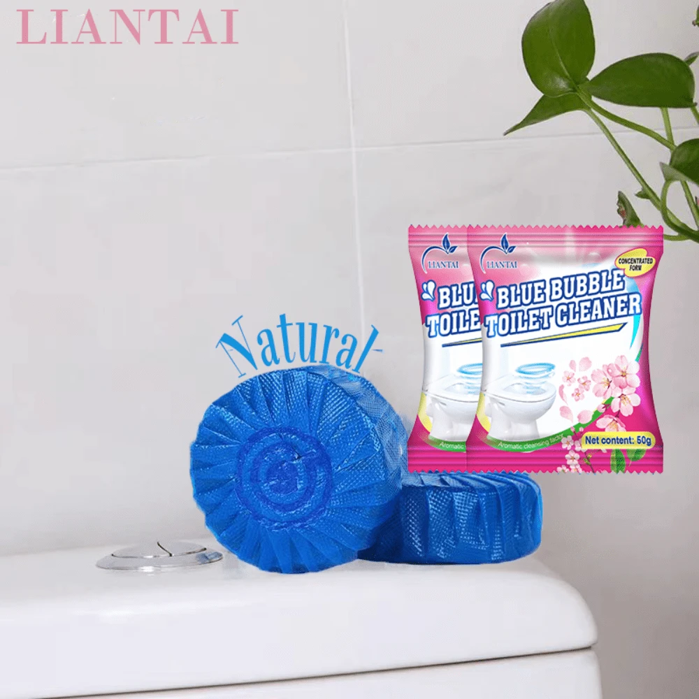 Pink Packaged, Pure Blue Toilet Cleaner Detergent With Blue Foam For ...