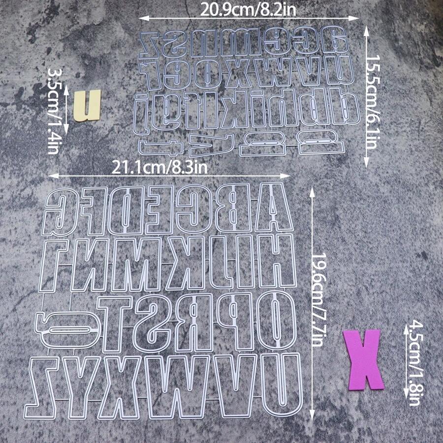 1pc Upper And Lower Case Letters Metal Cutting Dies For DIY ...