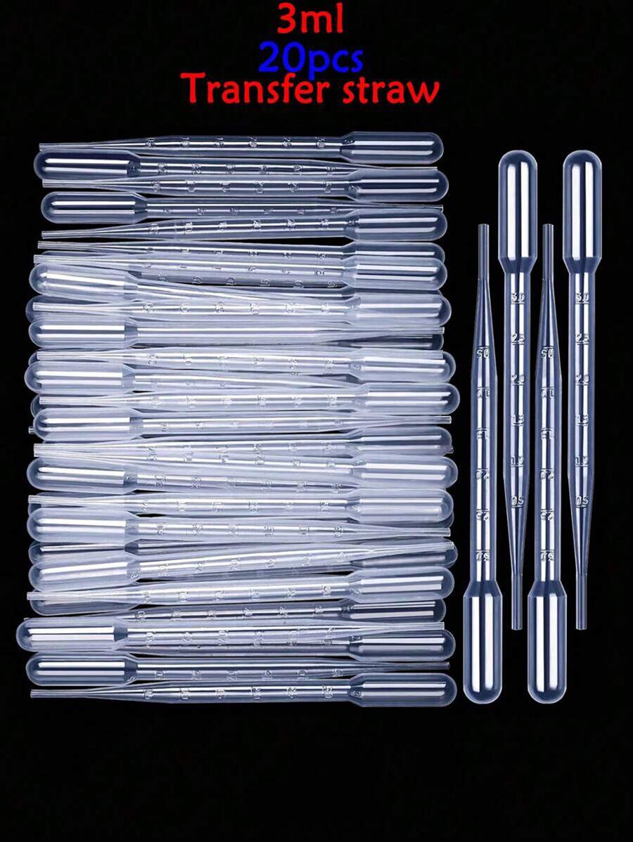 20 Pcs 3 Ml Plastic Pipettes, Graduated, Disposable Essential Oil ...