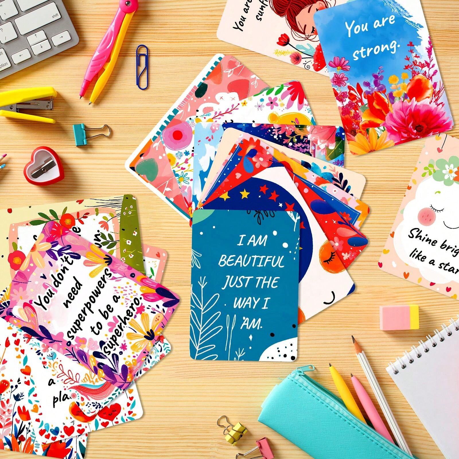 50pcs Inspirational Cards, Motivational Quotes, Positive Encouragement ...