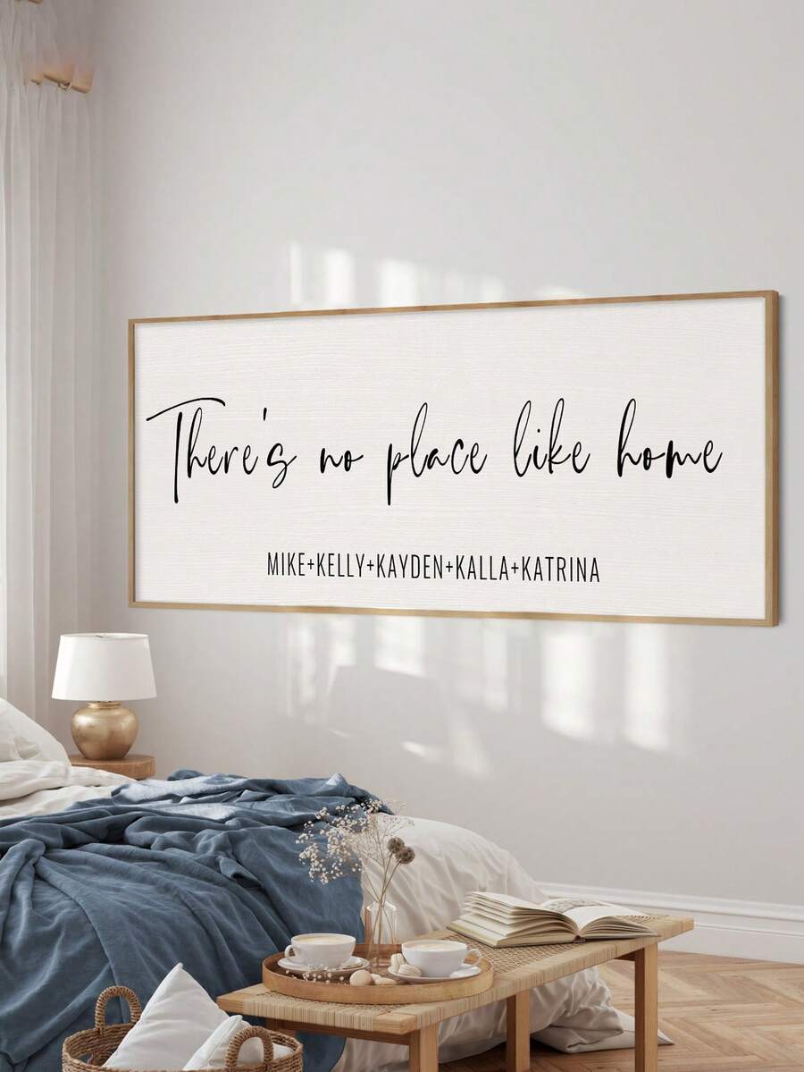 1pc Personalized Surname Signs - Custom Unframed Canvas Signs With ...