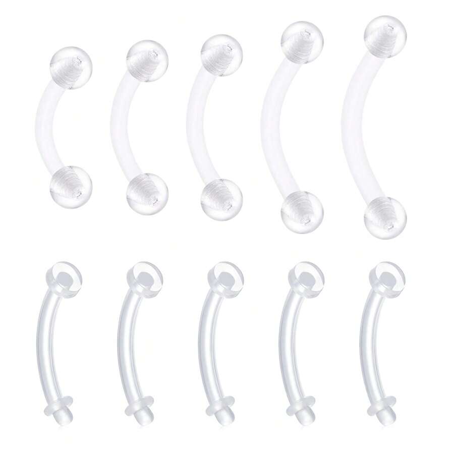 CIZME Clear Belly Button Rings Plastic Belly Button Rings Plastic Belly ...
