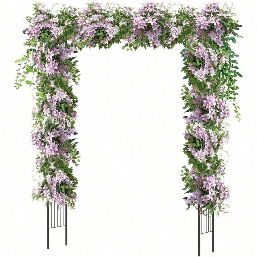 Garden Arch Trellis - 81''H X 81''W Metal Garden Arbor For Climbing ...