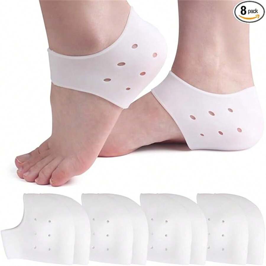 4 Pairs Of Silicone Heel Protector, Heel Cup Plantar Fasciitis Pad ...