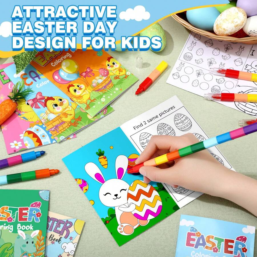 144 Pcs Coloring Books With Crayons For Kids Party Favors Mini Activity ...