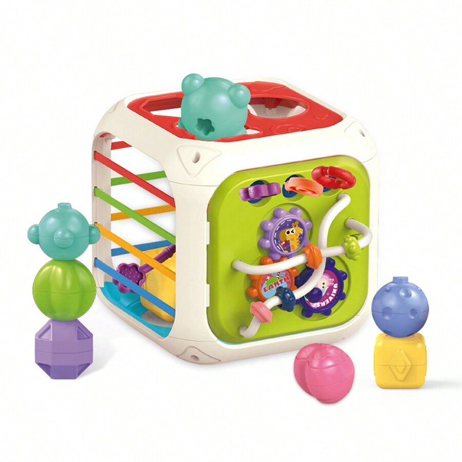 Shape Sorting Early Learning Toys For Babies - Colourful Cubic Boxes ...