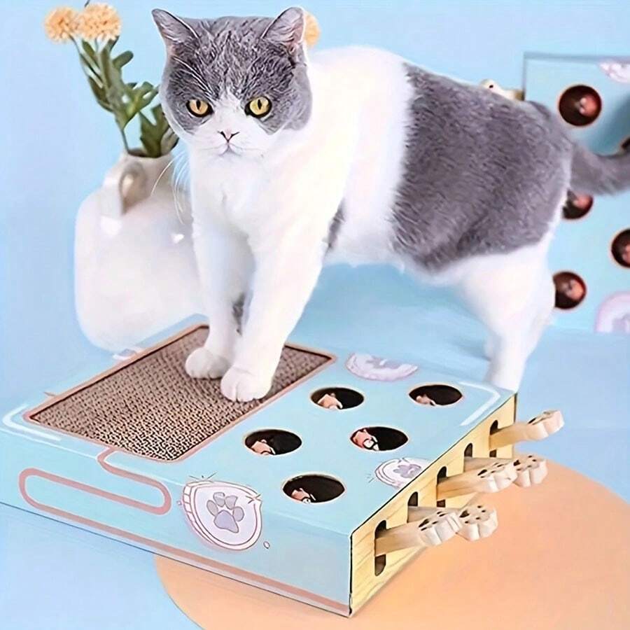 Cat Scratching Board, Boredom Relief Mouse Toy Cat Scratcher ...