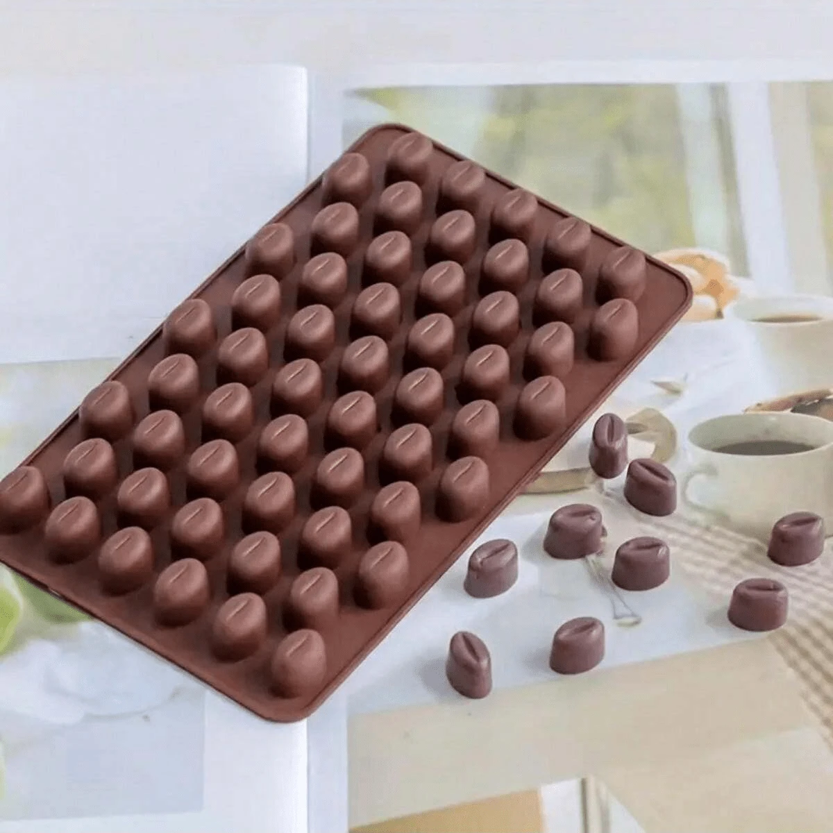 1pc Handmade Chocolate & Coffee Bean Mold - Beautiful Mold For DIY ...