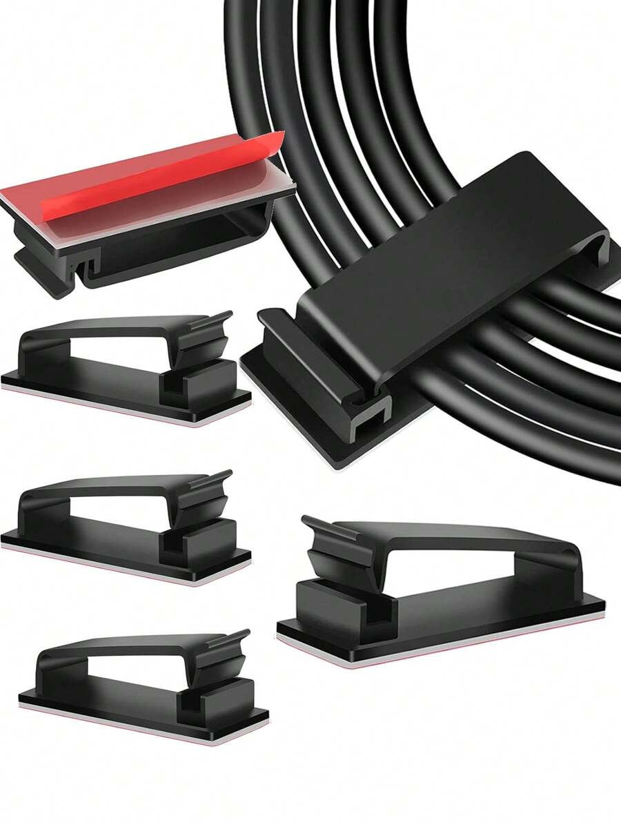 Self-Adhesive Cable Management Clips, Fits HDMI, Ethernet, Power Cords ...