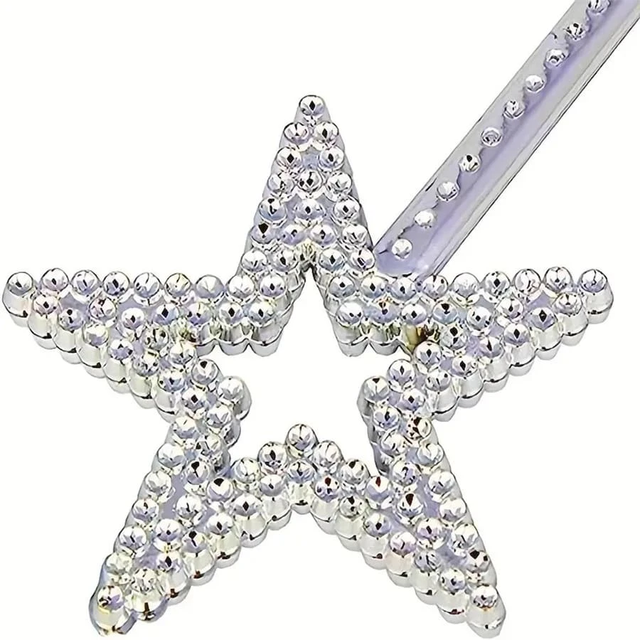 A Plastic Magic Wand With A Silver Five - Pointed Star, Suitable For ...
