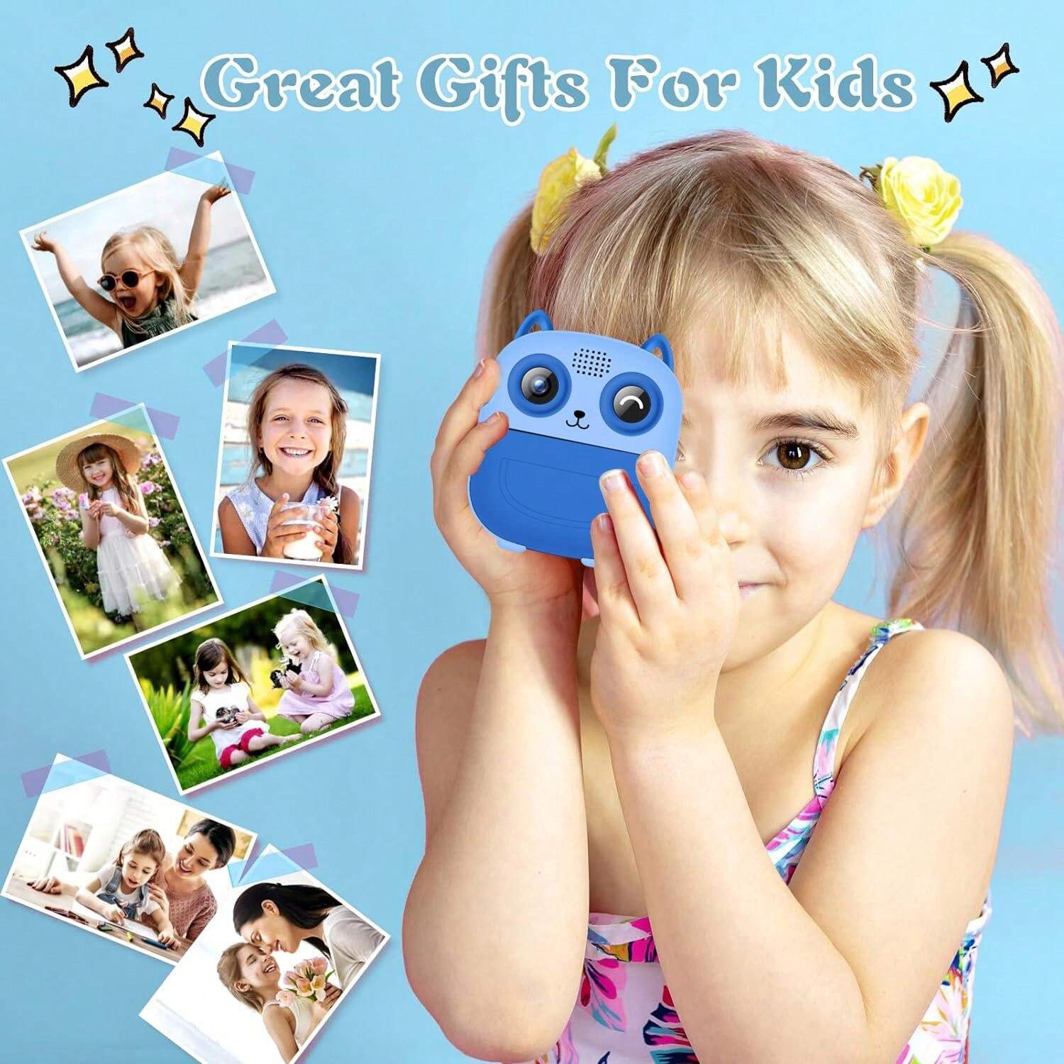 Kids Camera Instant Print, Kids Camera voor jongens en meisjes van 6-12 jaar, Instant foto's ...