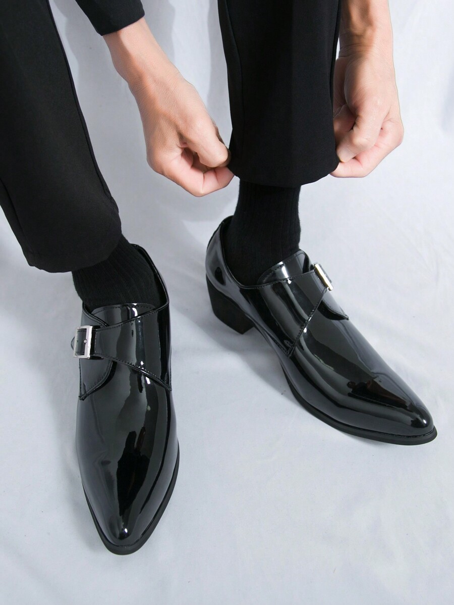 Pointed Toe Formal Dress Shoes, Vintage British Style Platform Oxford ...