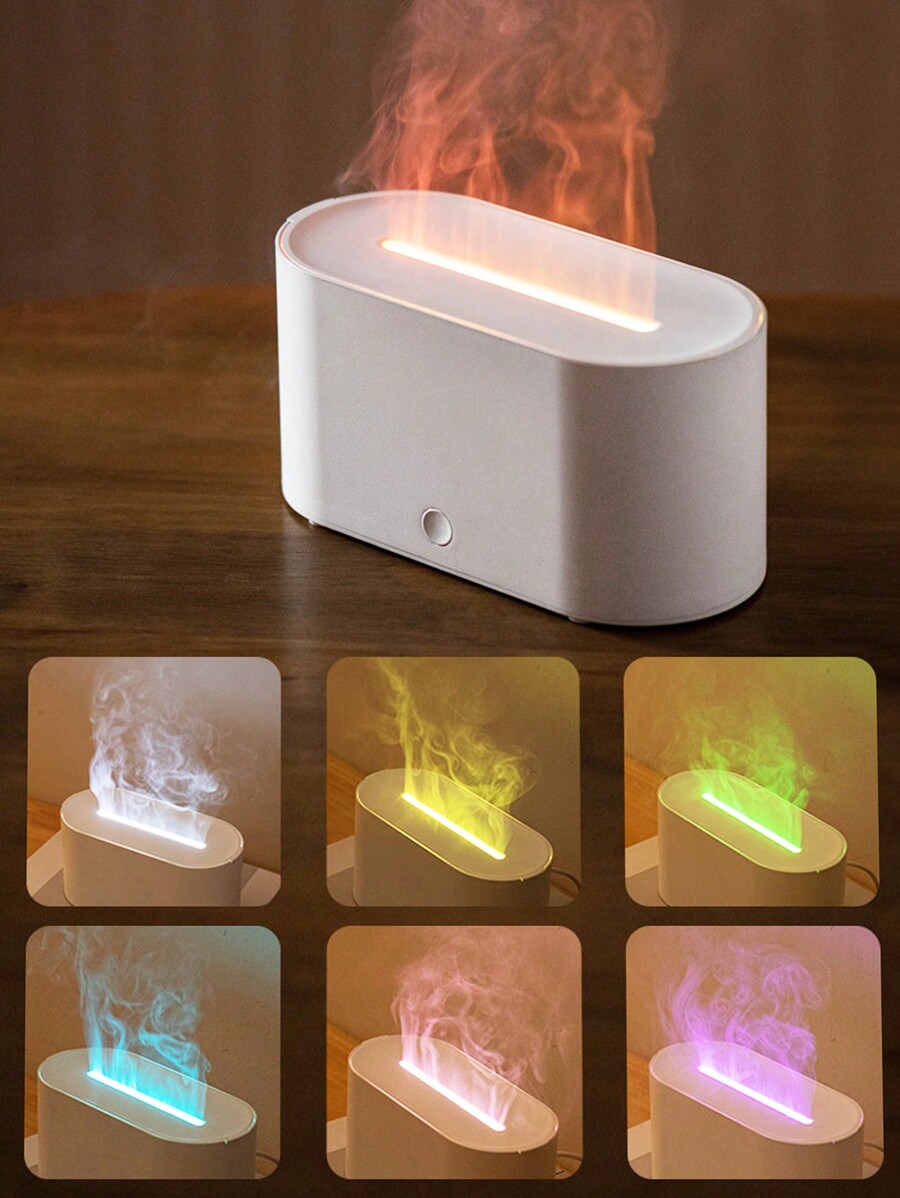 1pc LED Mini 7 Color Flame Aromatherapy Machine USB Powered 130ml ...