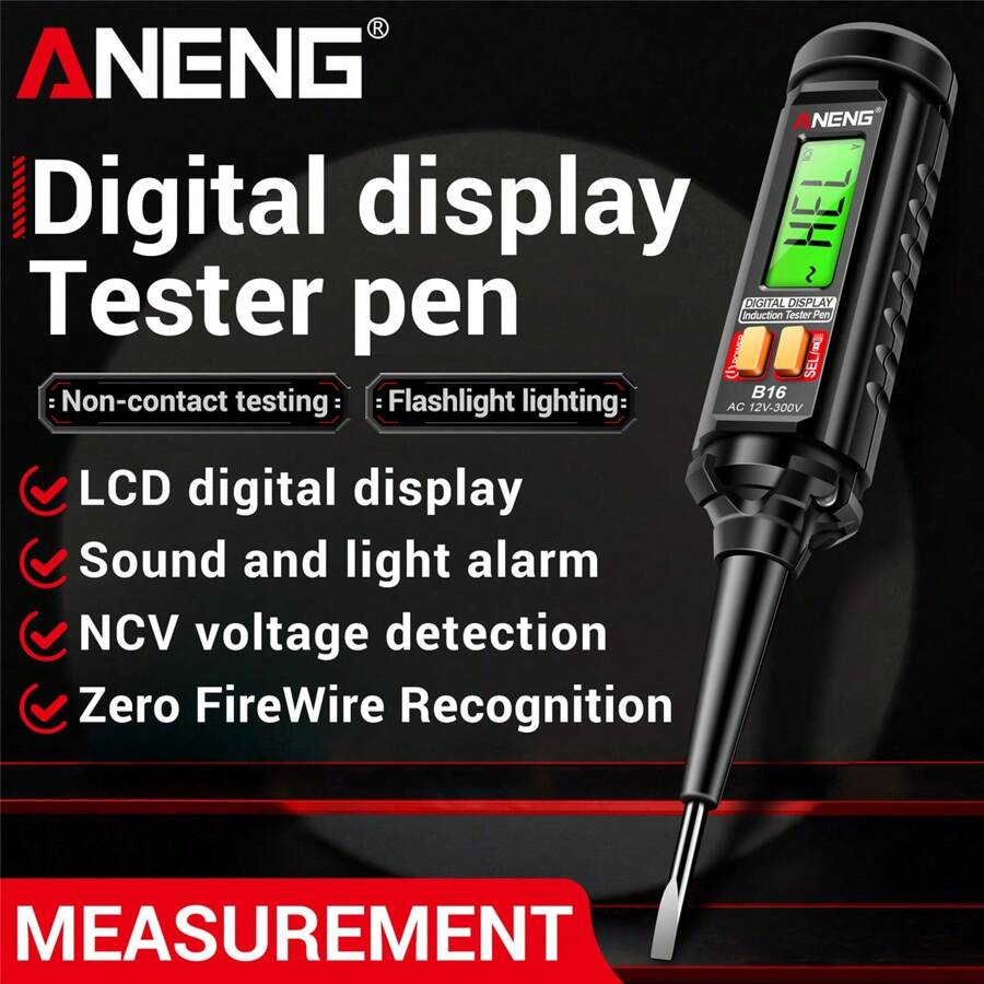 ANENG B16 Lntelligent Sensing Digital Measuring Pen Non-Contact 12V ...