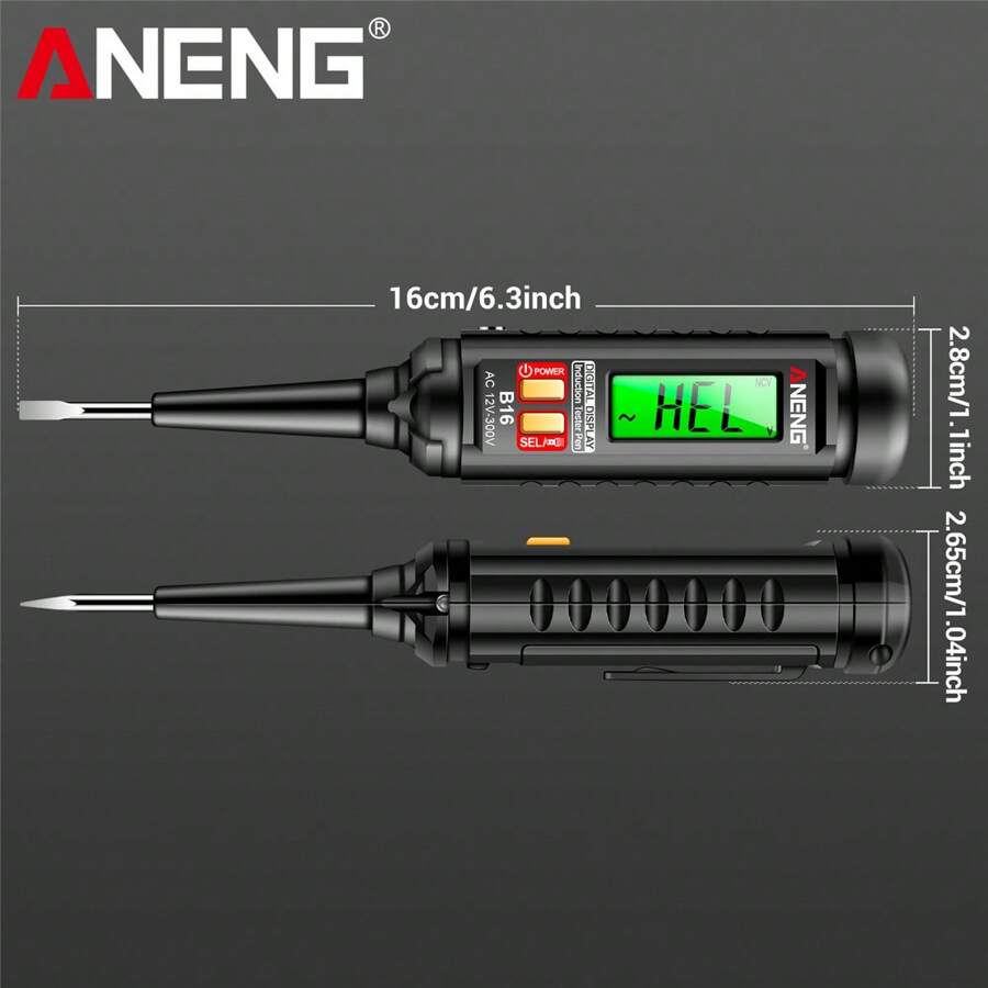 ANENG B16 Lntelligent Sensing Digital Measuring Pen Non-Contact 12V-300V Voltage Detector NCV ...