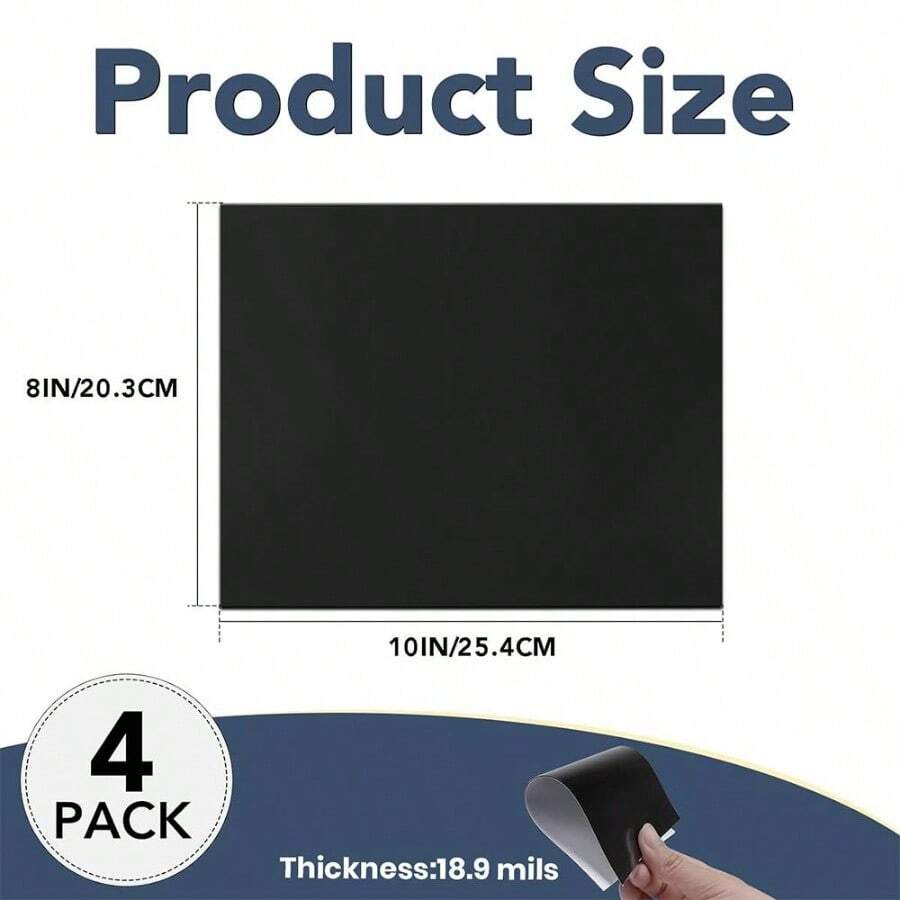 Plaque magnétique en caoutchouc de 8 po x 10 po, plaque magnétique avec dos adhésif, plaque ...
