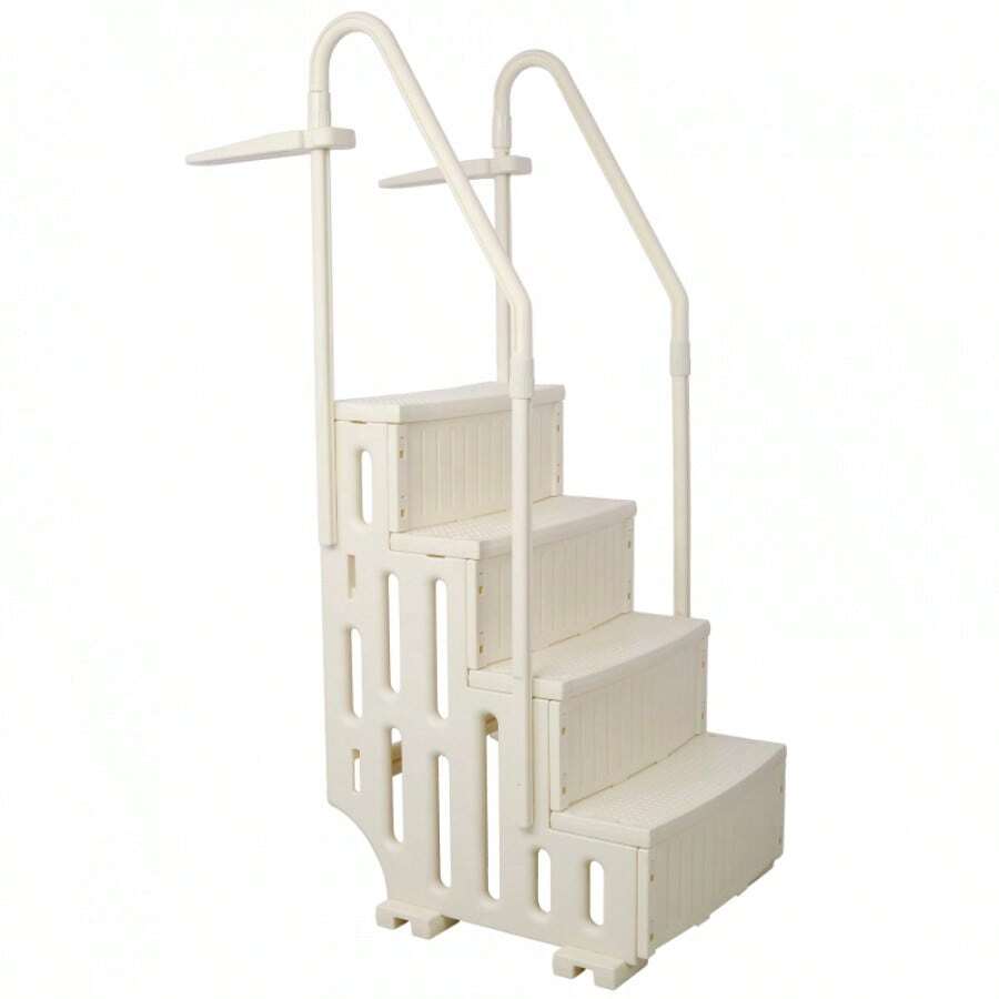 Pool Ladder Heavy-Duty 4 Safety Step For Above Ground Pools Stair Entry ...