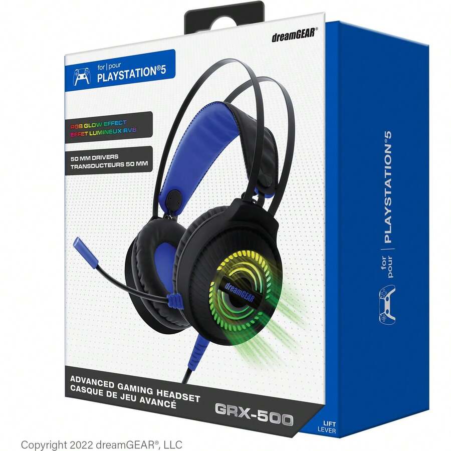 dreamgear Dreamgear DGPS5-7402 GRX-500 Game Headset RGB LED Playstation ...