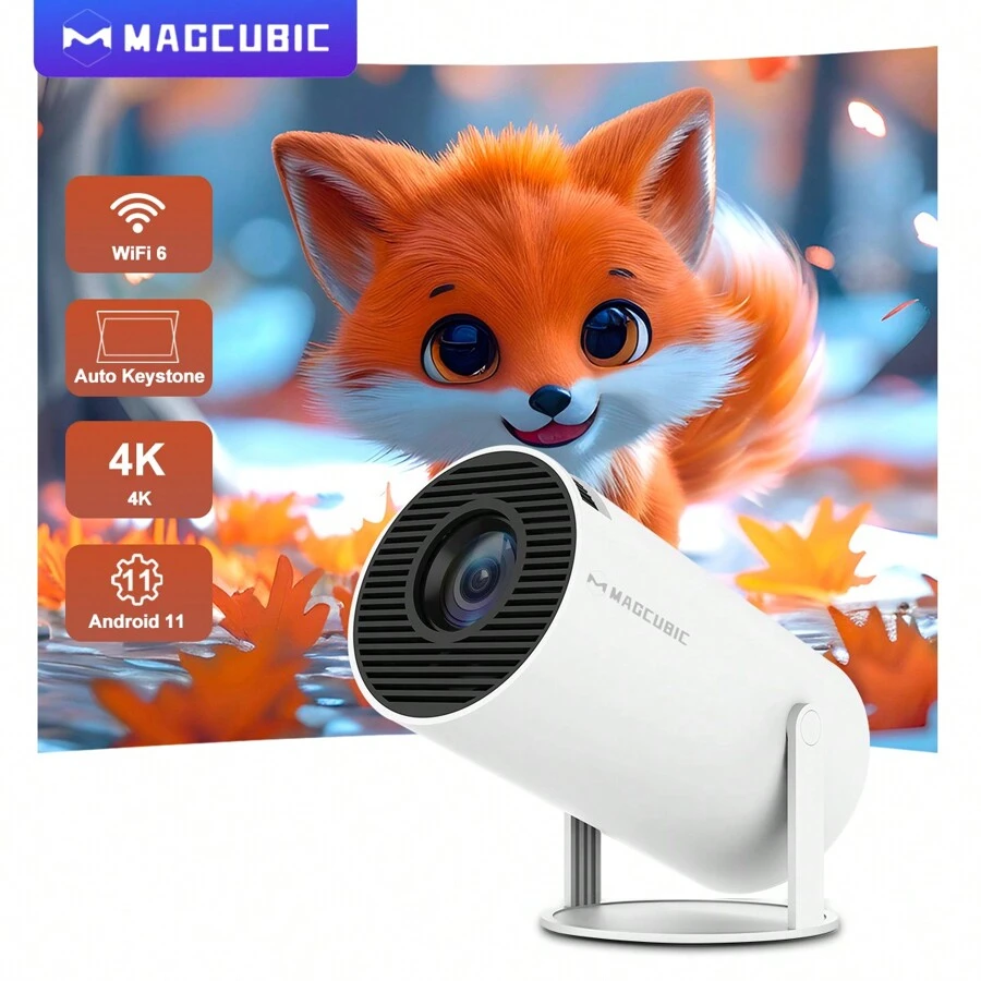 Magcubic 4K Android 11 Projector HY300Pro Wifi6 260ANSI Allwinner H713 ...