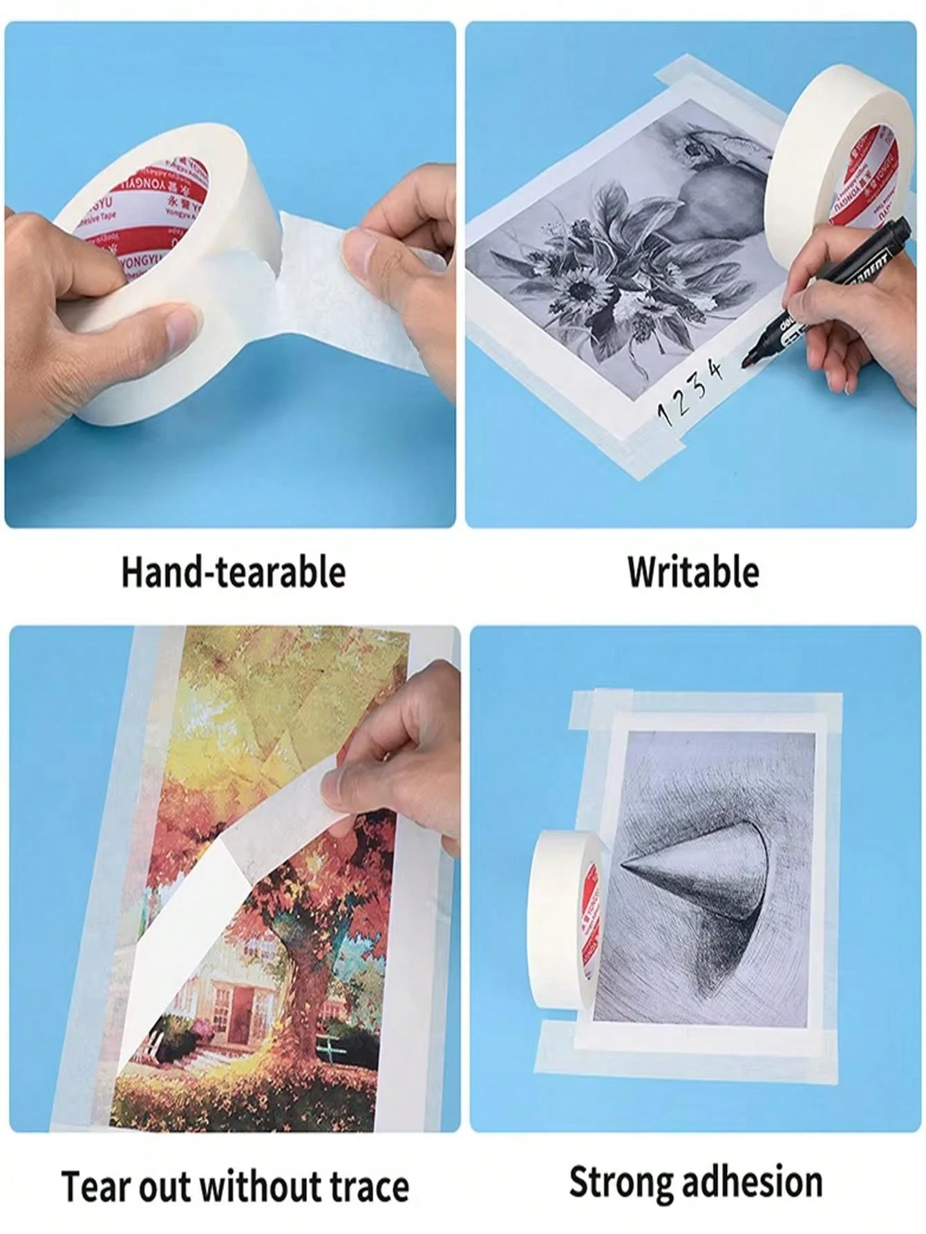 1 Roll (50 Meters Long), Masking Tape, For Art Students, Watercolor ...