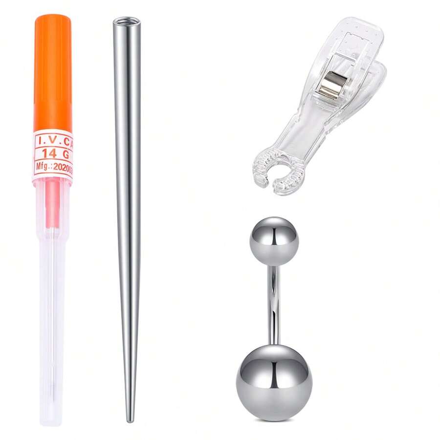 5-9 stuks Body Piercing Tool Kit Roestvrijstalen schroefdraad taps ...
