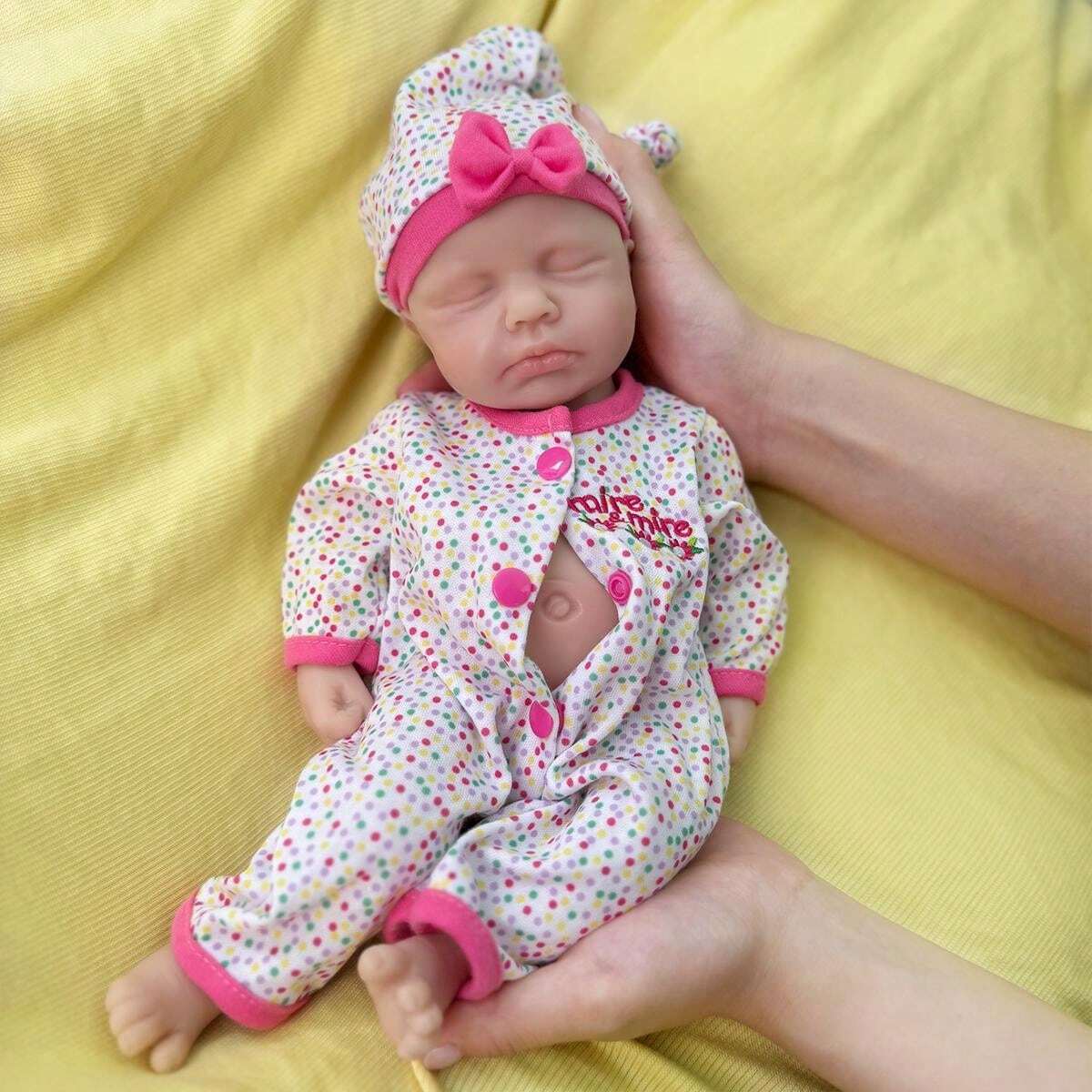 12" Micro Preemie Full Body Silicone Baby Doll Lifelike Mini Reborn ...