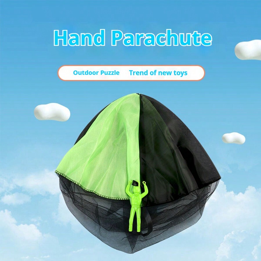 2025 New - 1pc Hand Throw Parachute Toy, Flying Parachute Toy With ...