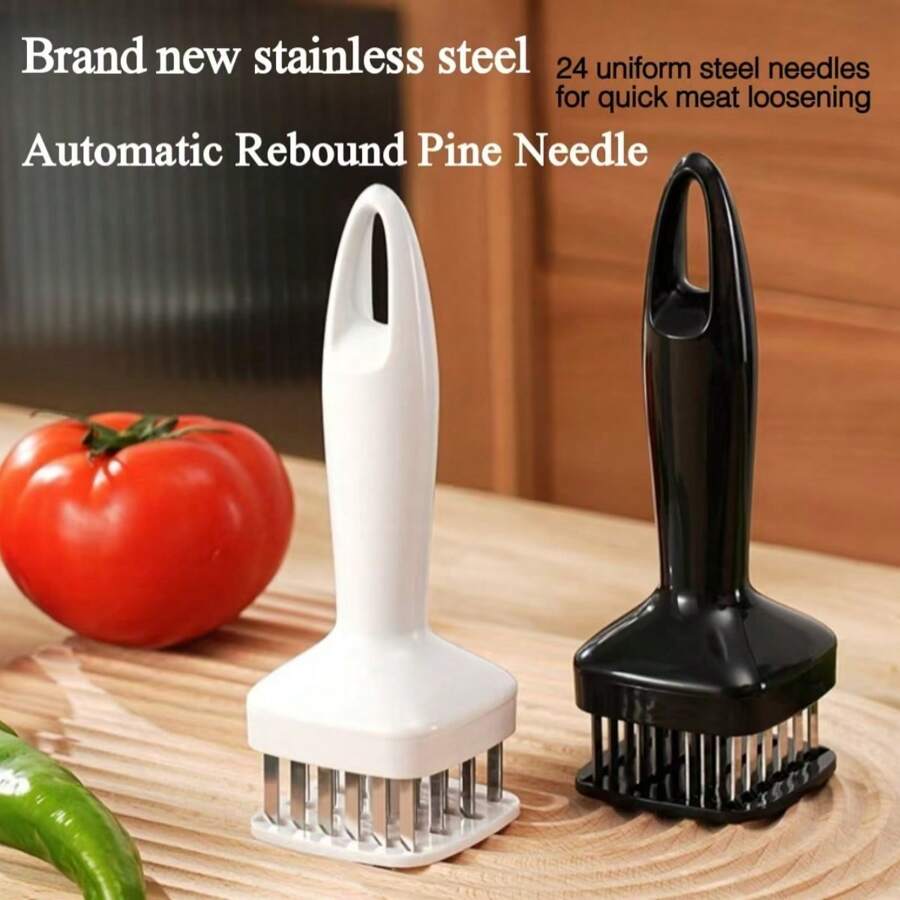 Stainless Steel Self-Return Meat Tenderizer Tool, Household Kitchen ...