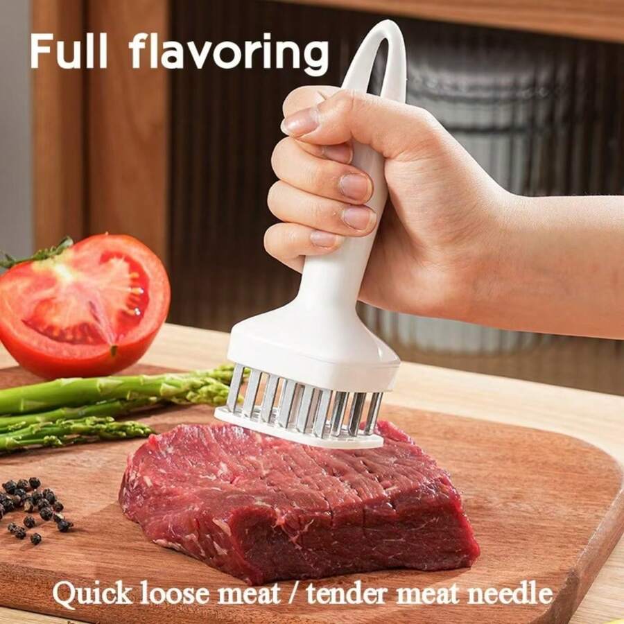 Stainless Steel Self-Return Meat Tenderizer Tool, Household Kitchen ...