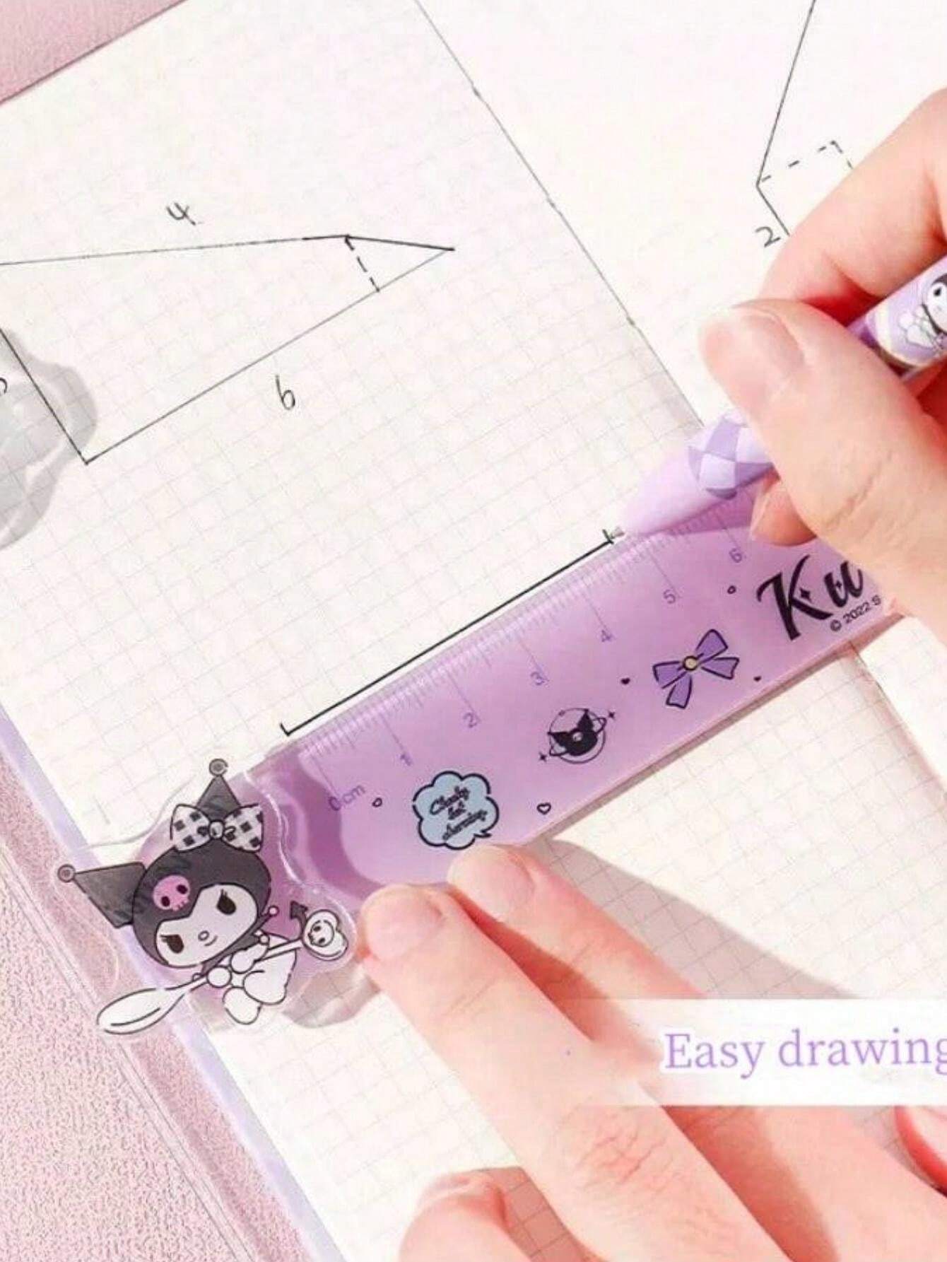 Sanrio 1pc Ruler Hello Kawaii Kitty Kuromi My Melody Cinnamoroll ...