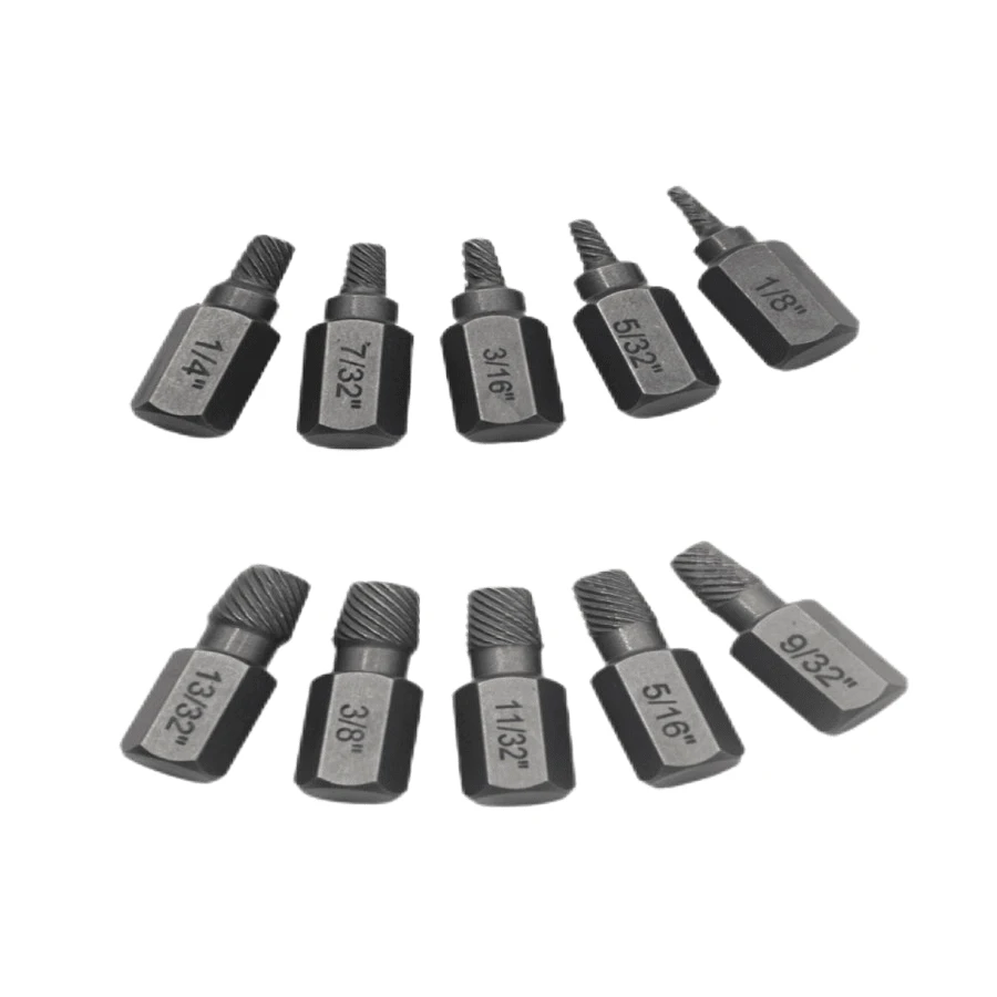 Set Of English Hex Screw Extractors For Damaged, Stripped, Or Threaded ...
