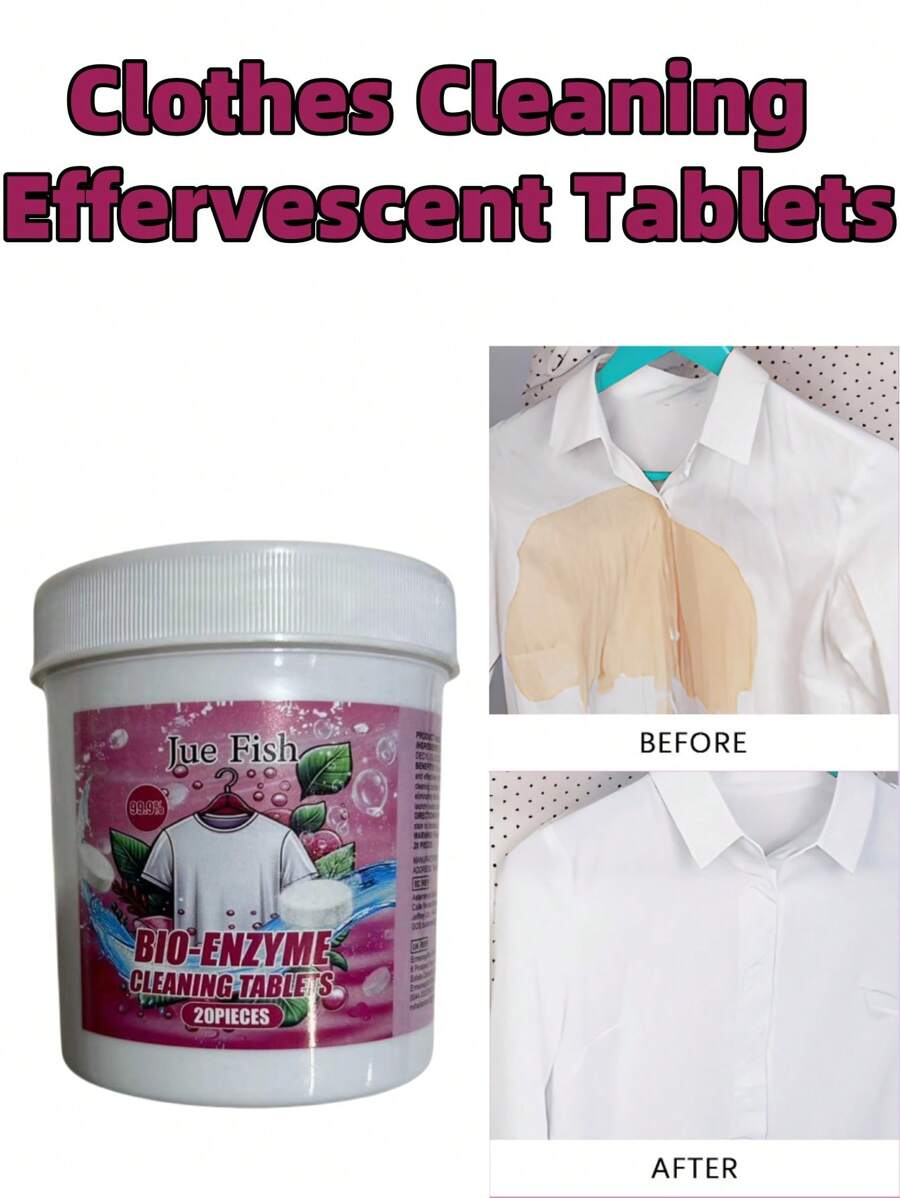 Laundry Detergent Effervescent Tablets, Biological Enzyme Blast Salt Stain Remover Leaves ...