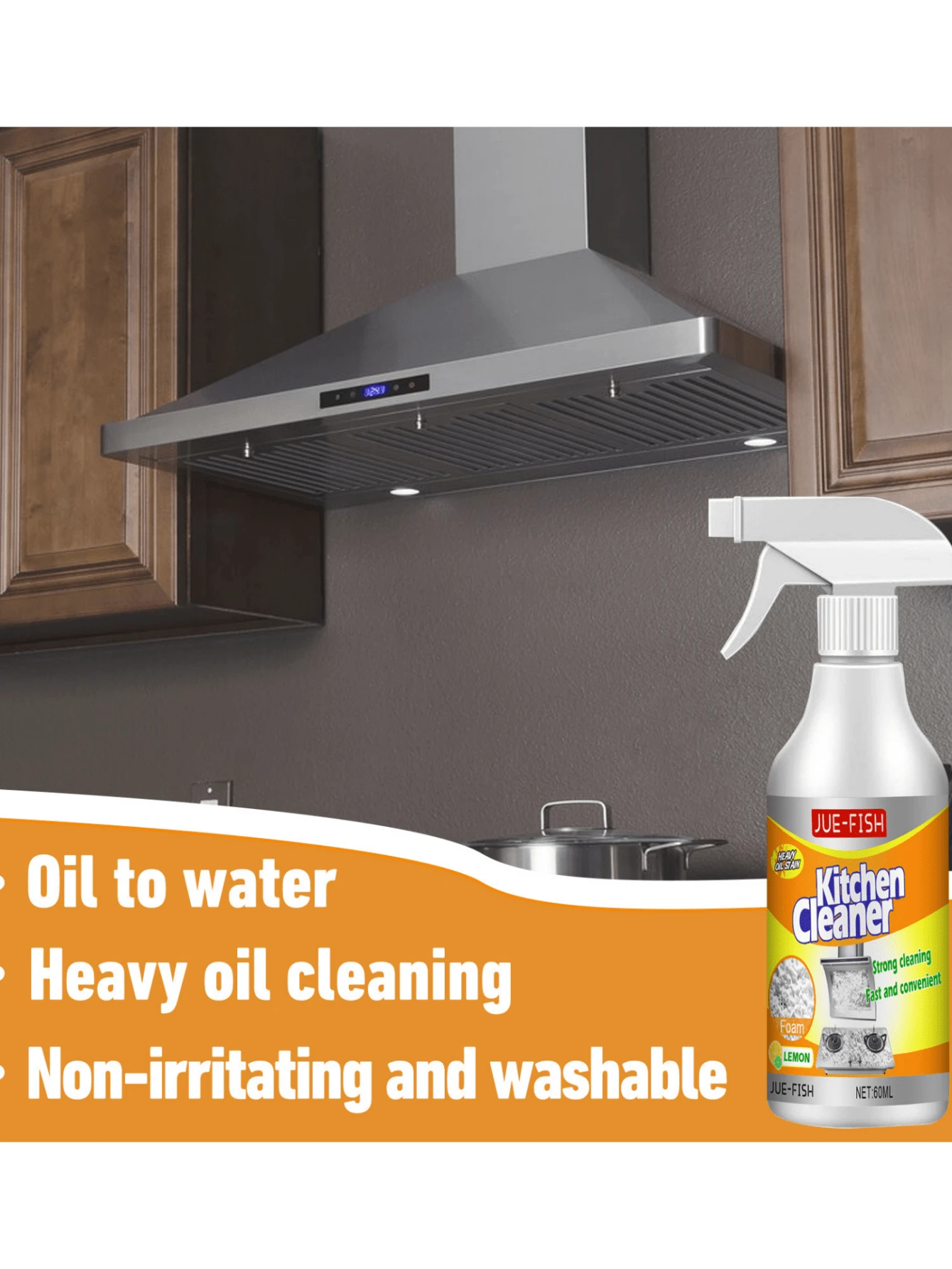 Kitchen Foam Cleaner, Household Kitchen Range Hood Heavy Grease Foam ...