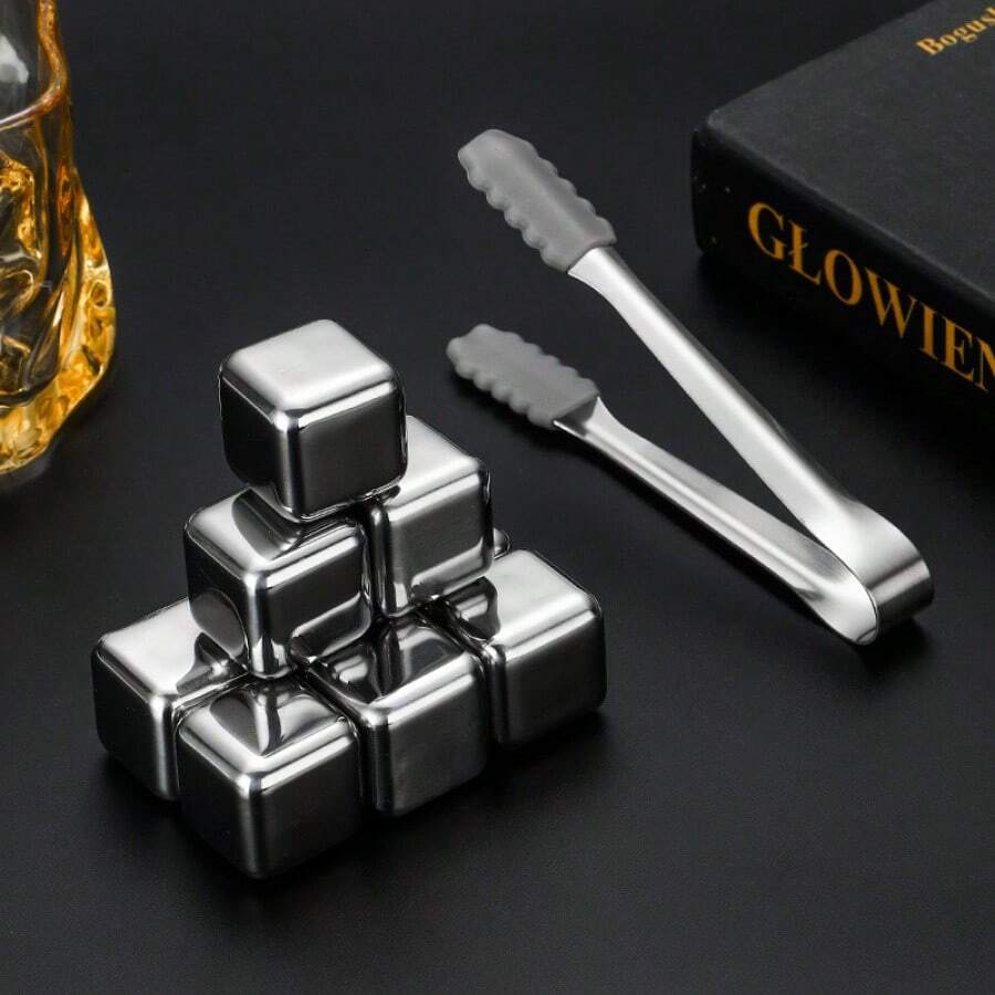 Stainless Steel Reusable Ice Cubes High-End Frozen Ice Cube Set For ...