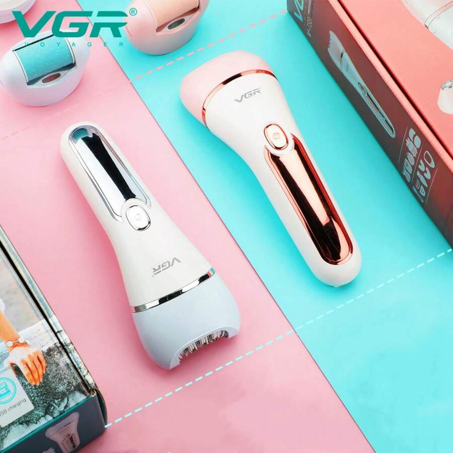 VGR VGR Hair Remover Rechargeable Facial Leg Body Bikini Epilator Lady Shaver Underarms Hair ...