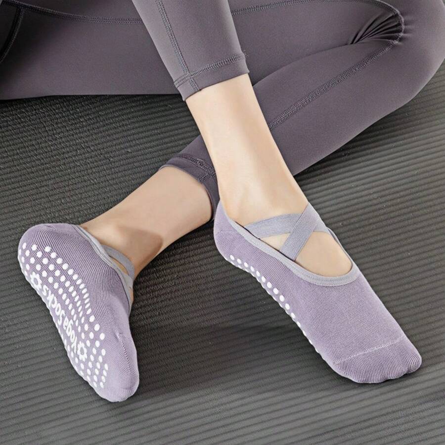 1pair Professional Yoga Non-Slip Socks For Women, Suitable For Pilates ...