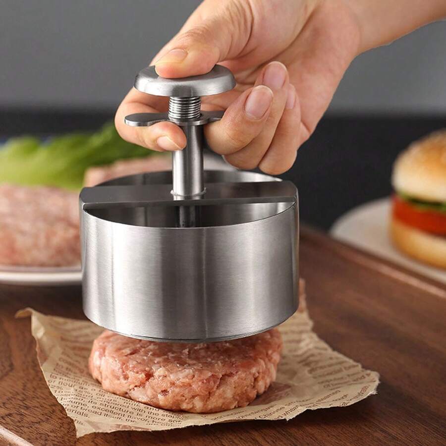 1pc Burger Press, Stainless Steel Adjustable Hamburger Meat Press, Non Stick Patty Making Molds ...