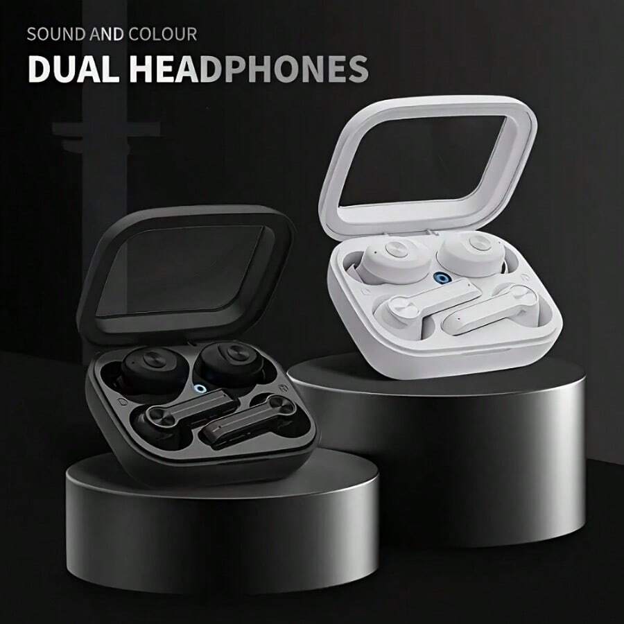 Dual Wireless Earbuds With Microphone, Non-Waterproof Touch Control ...