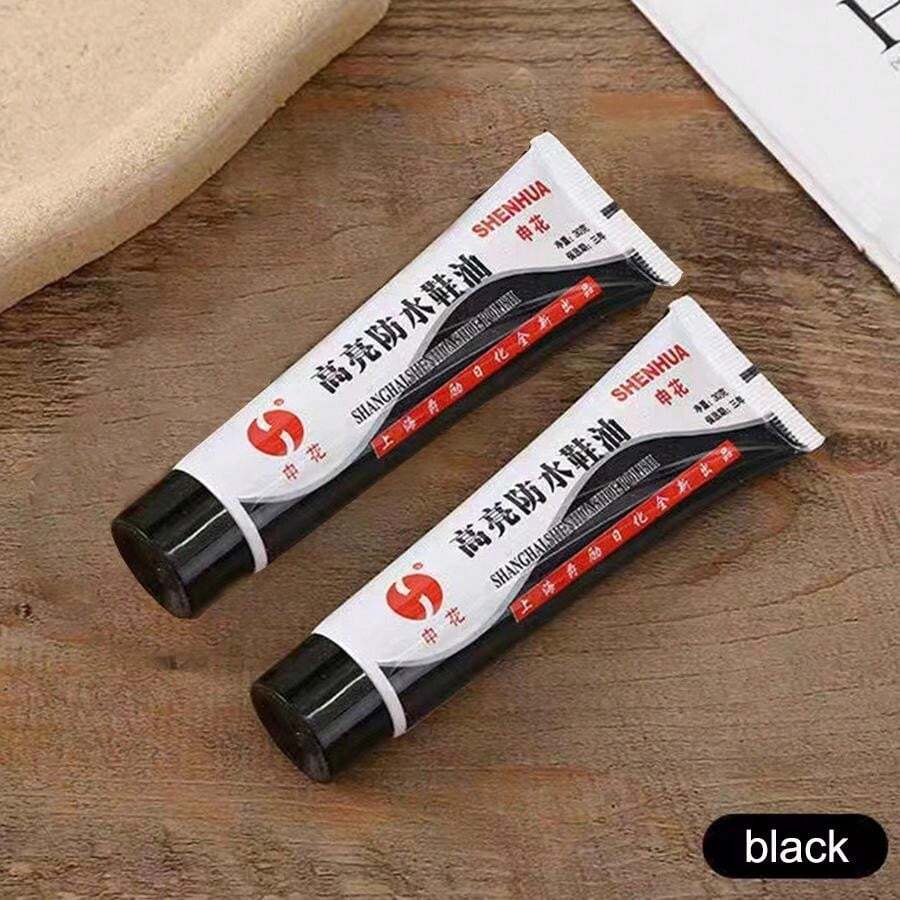 2 High-Gloss Shoe Polishes, 60g, Waterproof Leather, Add Luster And ...