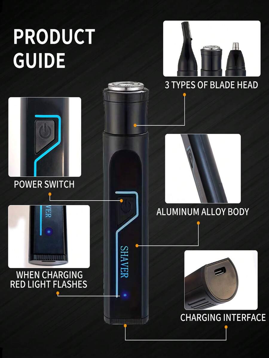 Epilatori elettrici per capelli, regolabarba, rasoi elettrici per naso ...